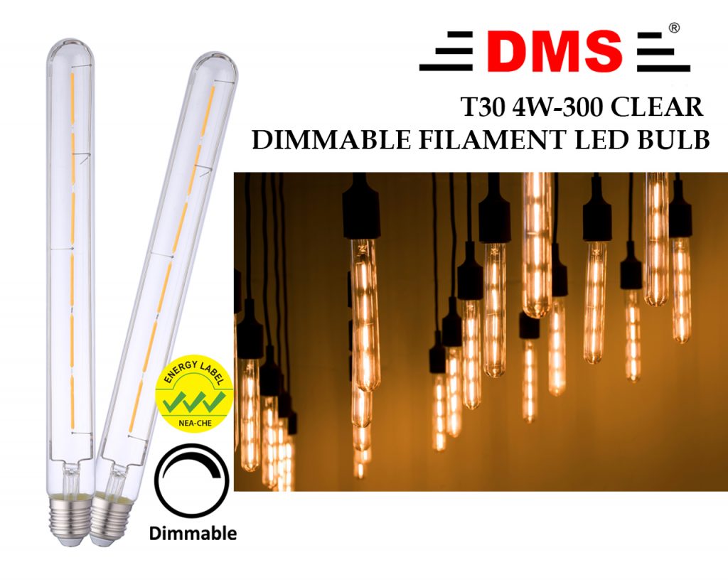 DMS T30 4W CLEAR DIMMABLE FILAMENT LED BULB – Chan Huat