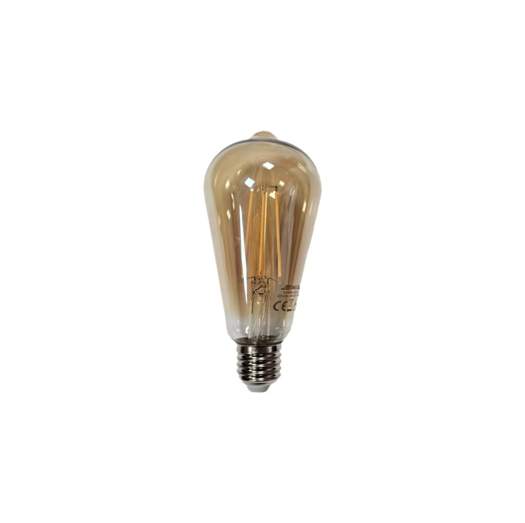 DMS ST64 6W E27 2500K AMBER LED DIMMABLE BULB ( Available in Bundle of ...